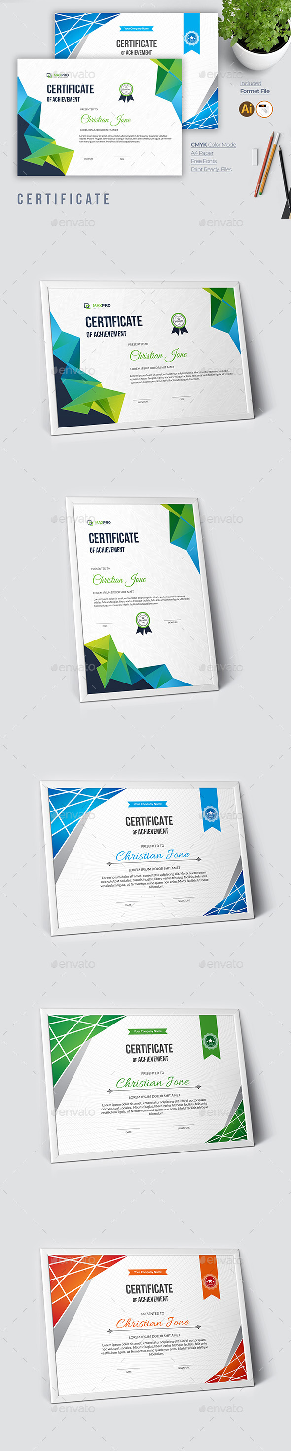 Certificate Stationery and Design Templates from GraphicRiver
