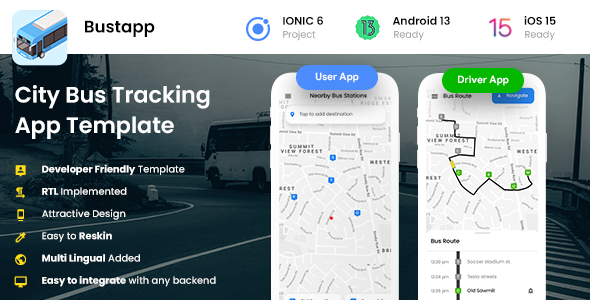 Bus Booking Mobile App Templates | CodeCanyon