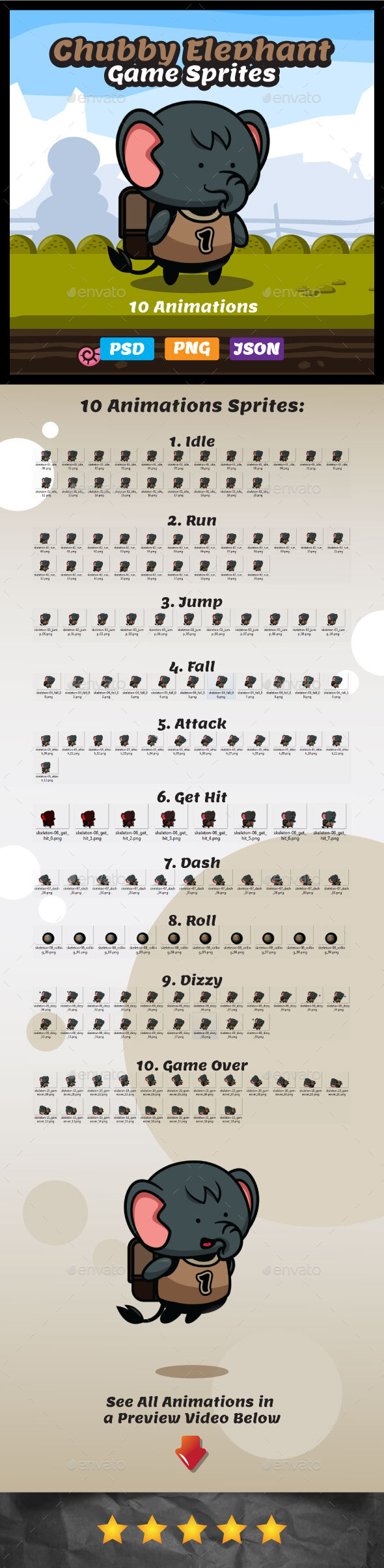 Game Sprites & Sheet Templates from GraphicRiver