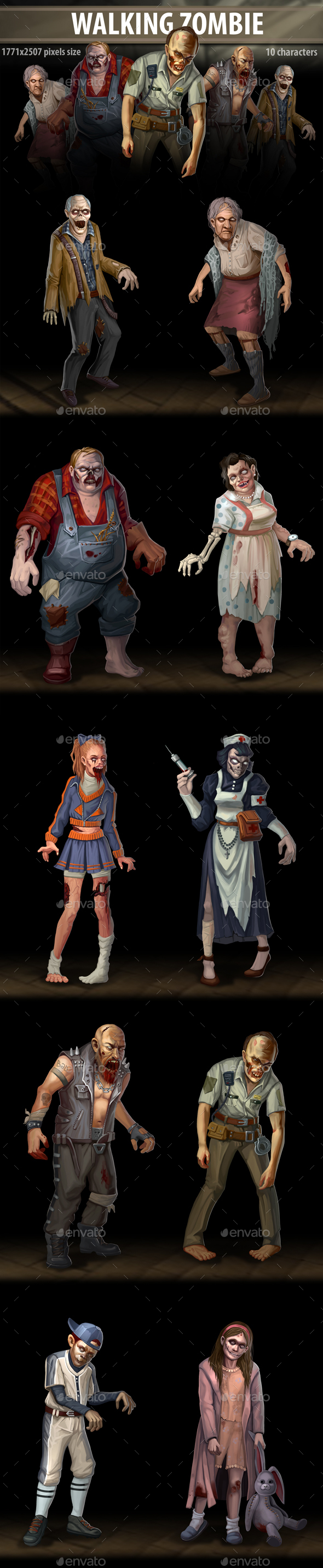 Zombie Game Assets | GraphicRiver