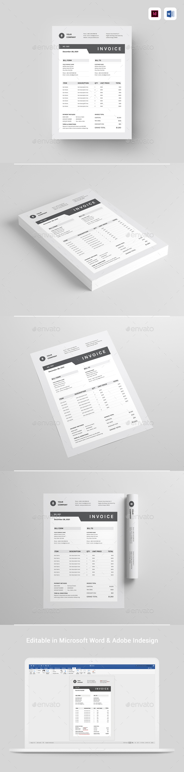 Business Proposal & Invoice Templates from GraphicRiver