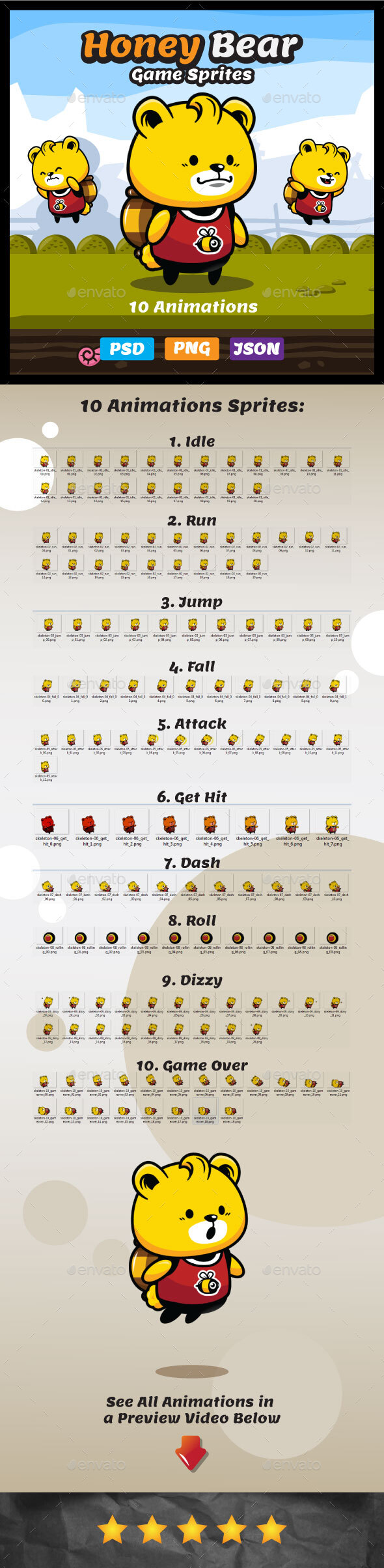 Game Sprites & Sheet Templates from GraphicRiver