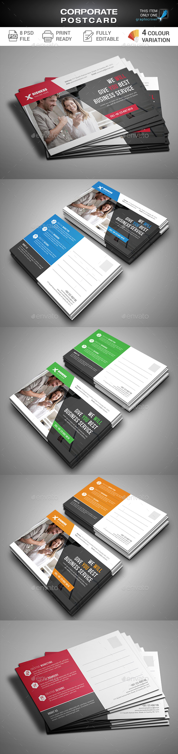 Postcard Graphics, Designs & Templates | GraphicRiver