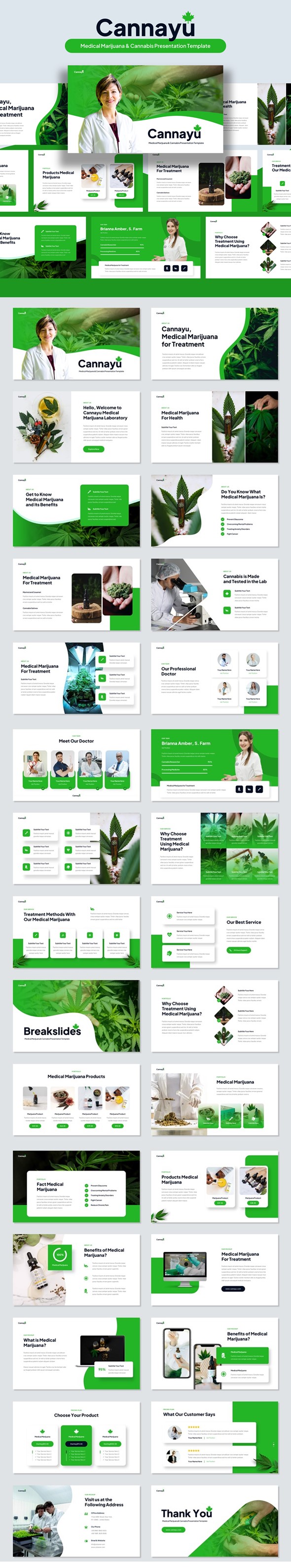 Cannabis PowerPoint Templates | GraphicRiver