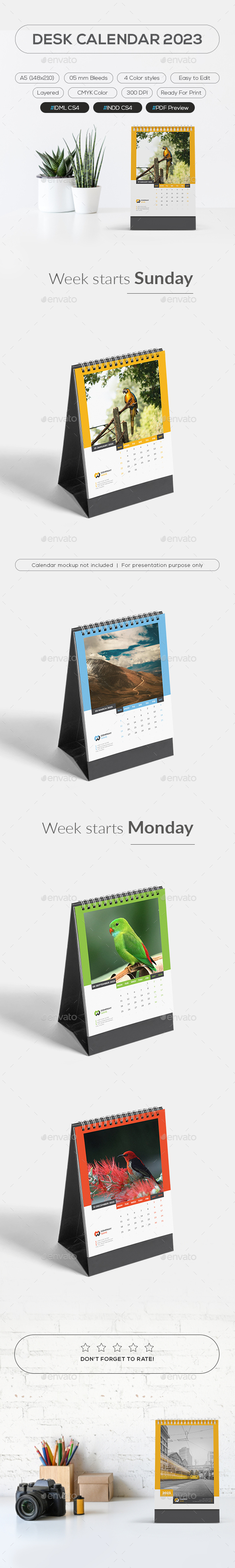 Calendar Templates & Designs from GraphicRiver