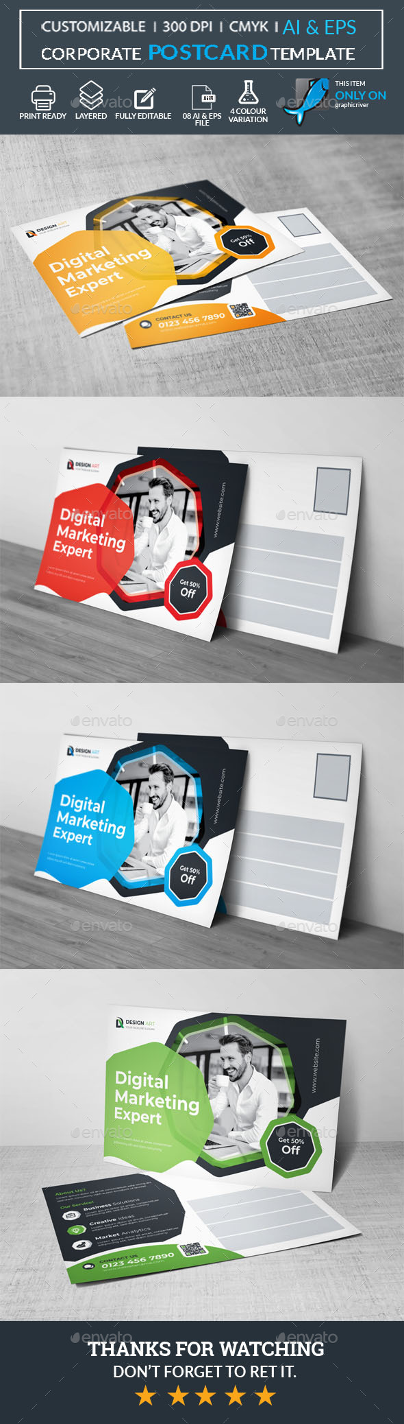 Postcard Graphics, Designs & Templates | GraphicRiver