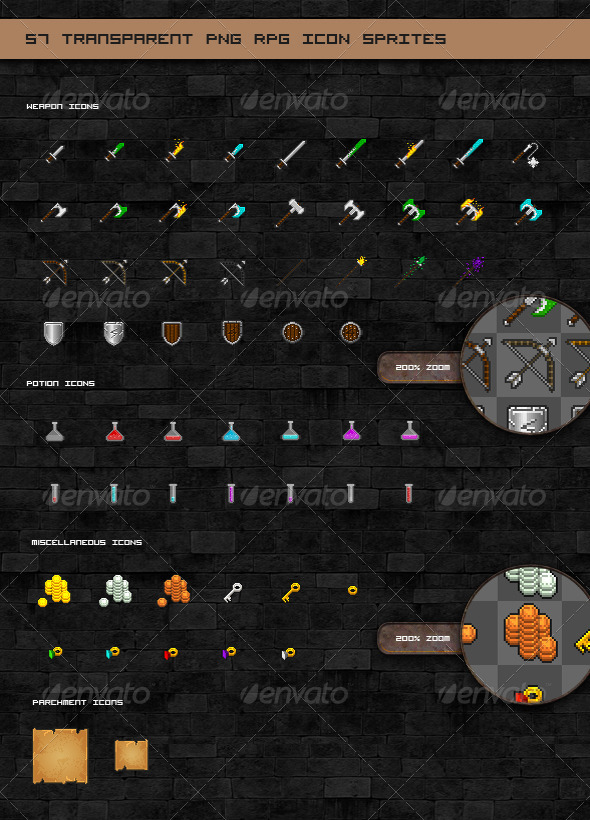 Rpg Game Sprites & Sheet Templates | GraphicRiver