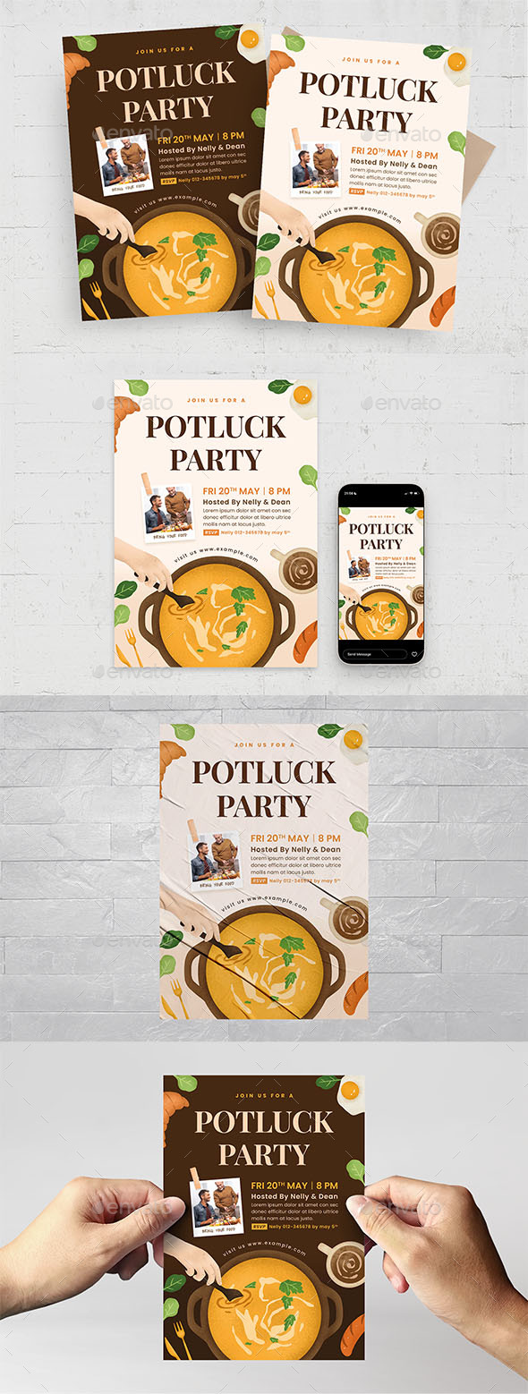 Potluck Graphics, Designs & Templates | GraphicRiver