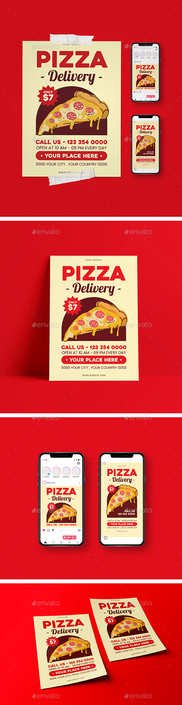 Pizza Graphics, Designs & Templates | GraphicRiver