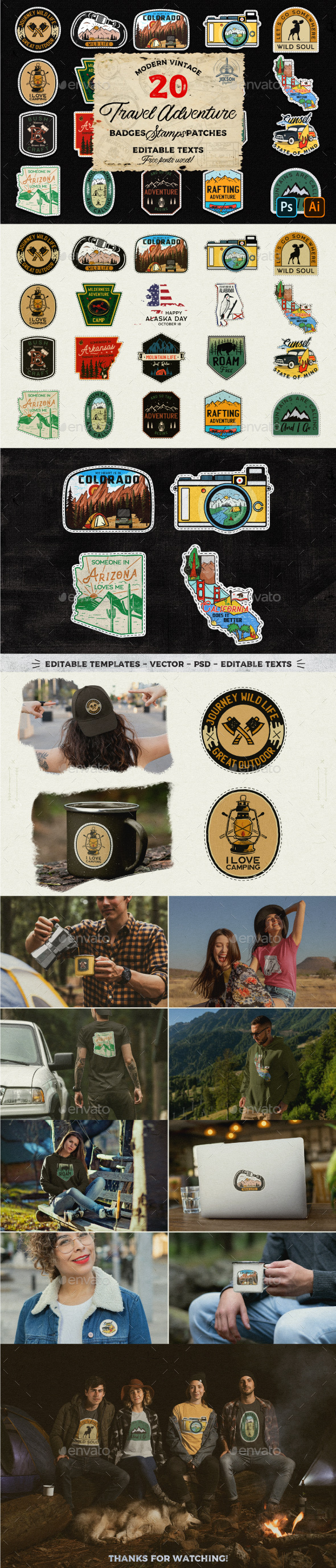 Badges & Sticker Templates from GraphicRiver