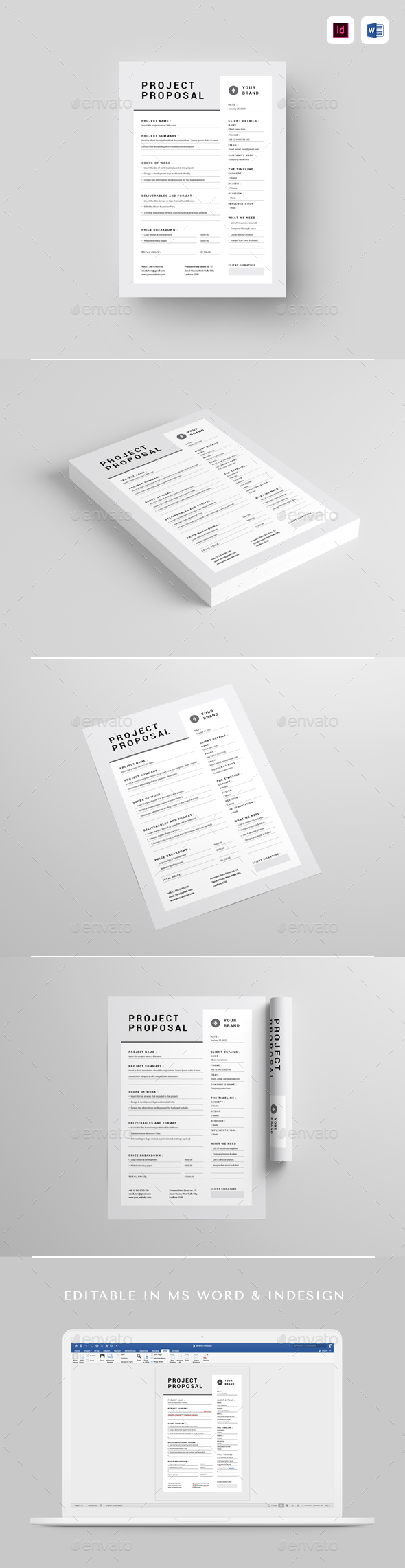 Business Proposal & Invoice Templates from GraphicRiver