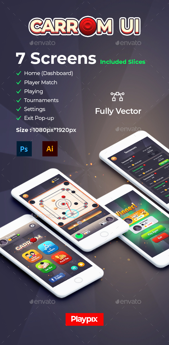 Carrom Graphics, Designs & Templates | GraphicRiver