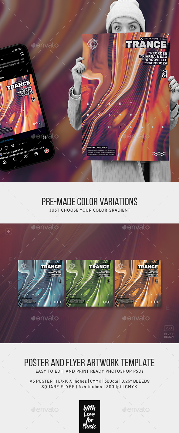 Trance Photoshop Graphics, Designs & Templates