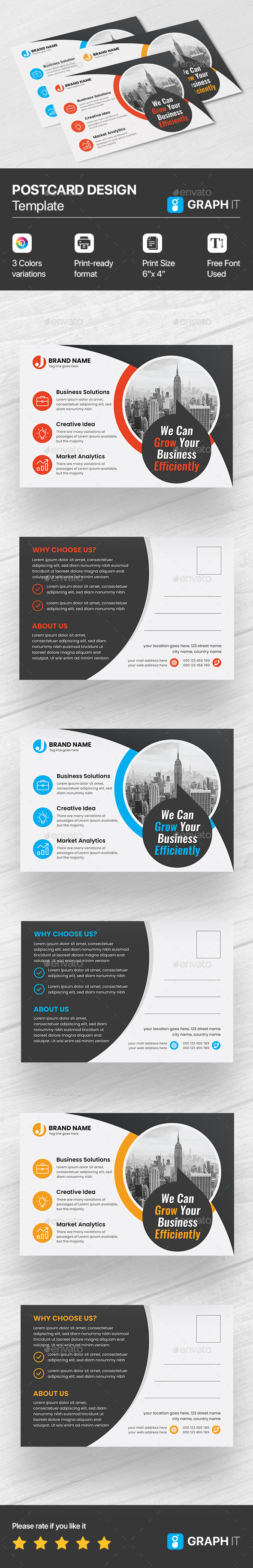 Postcard Graphics, Designs & Templates | GraphicRiver