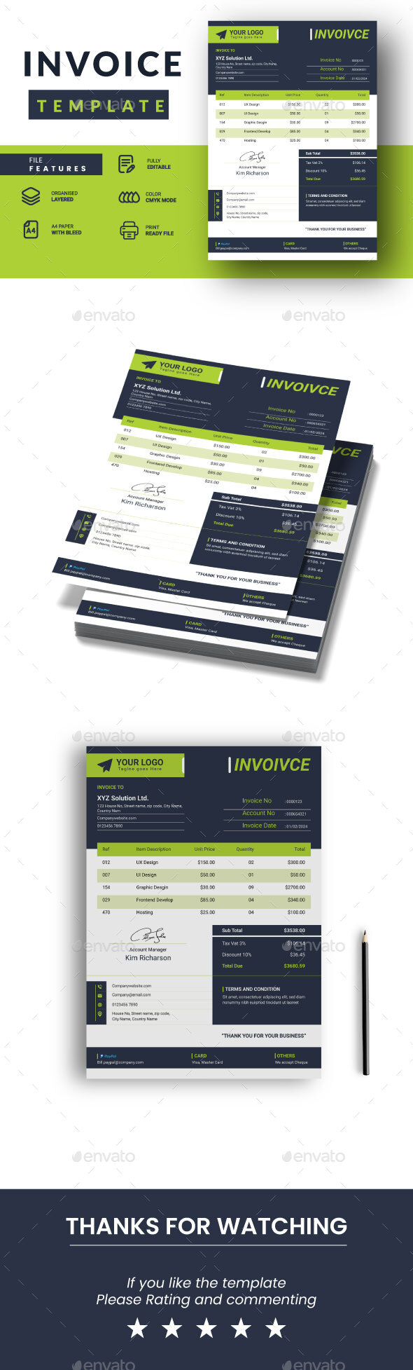 Business Proposal & Invoice Templates from GraphicRiver