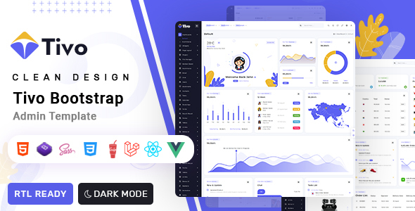Tivo React Vue Js Laravel And Html Admin Dashboard Template Graphicfort