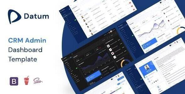 Datum React Vue Laravel Html Crm Admin Dashboard Template Digitals Tactic Market
