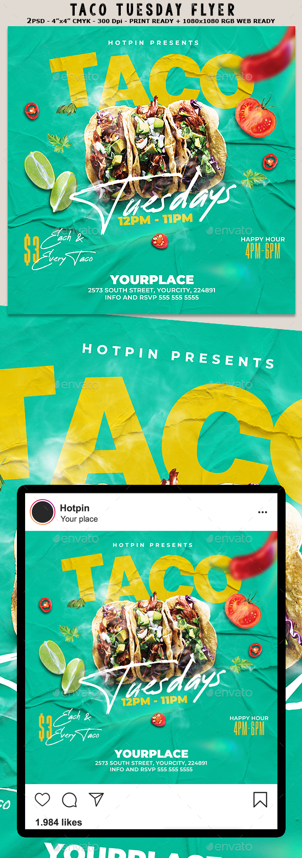 Taco Graphics, Designs & Templates | GraphicRiver