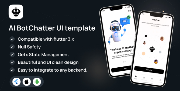 Ai Botchatter Ui Template The Ai Chat Expert In Flutter 3x Android Ios Ui App Template
