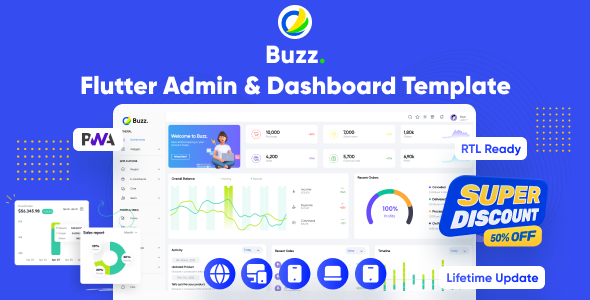 Buzz Flutter Admin Panel Flutter Pwa Flutter Admin Dashboard Template Flutter Web