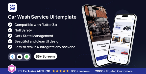 Washworks Ui Template Car Wash Service App In Flutter 3x Android Ios Ui App Template