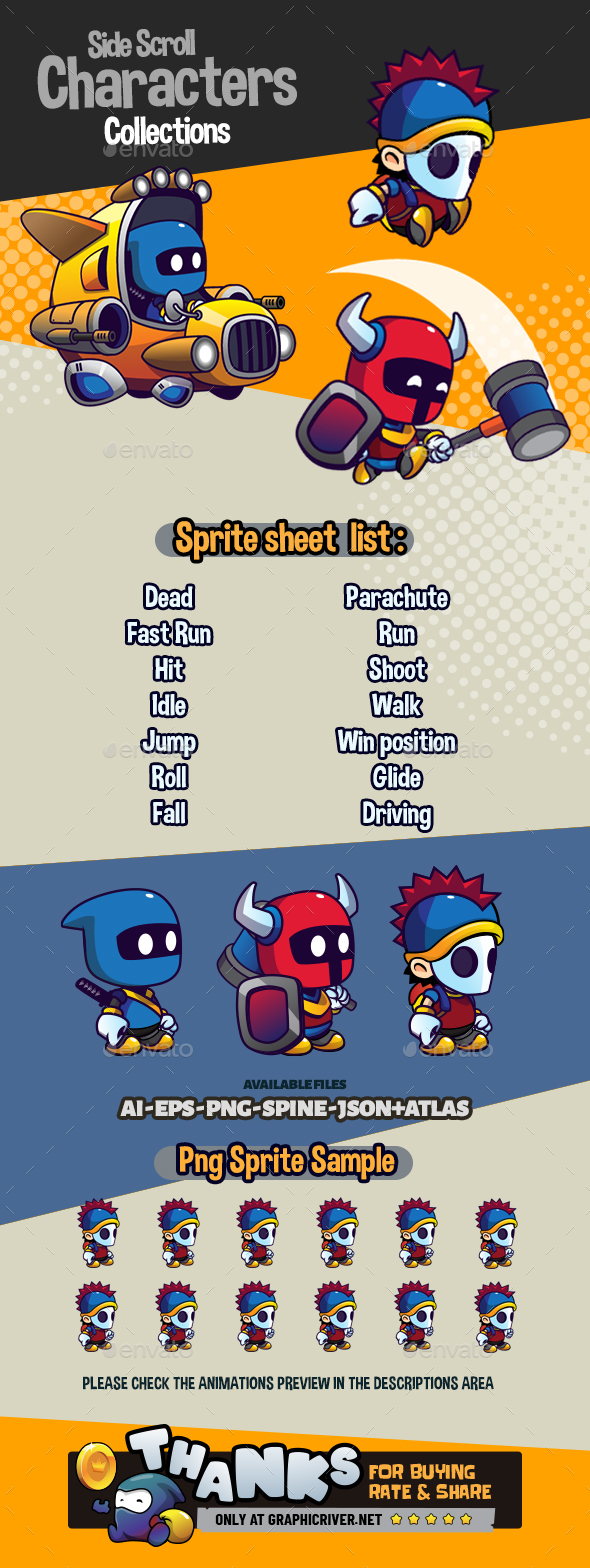 Game Sprites & Sheet Templates from GraphicRiver
