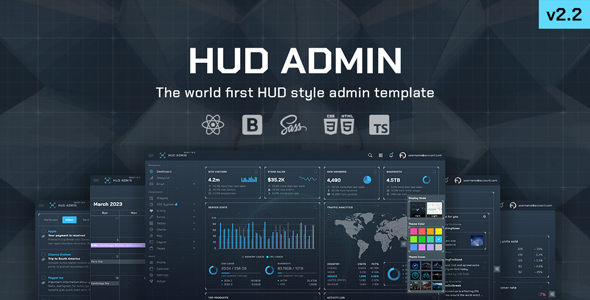 Hud React 18 Bootstrap Admin Template Graphicfort