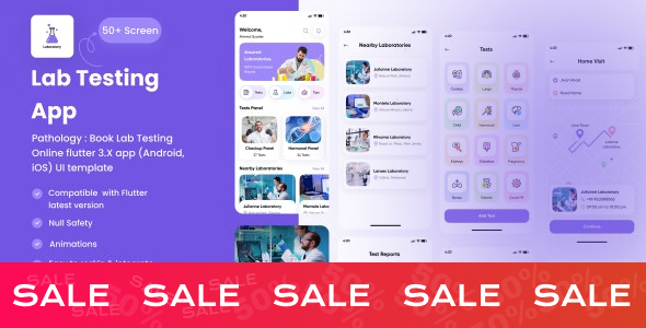 Pathology Book Lab Testing Online Flutter 3x App Android Ios Ui Template Graphicfort