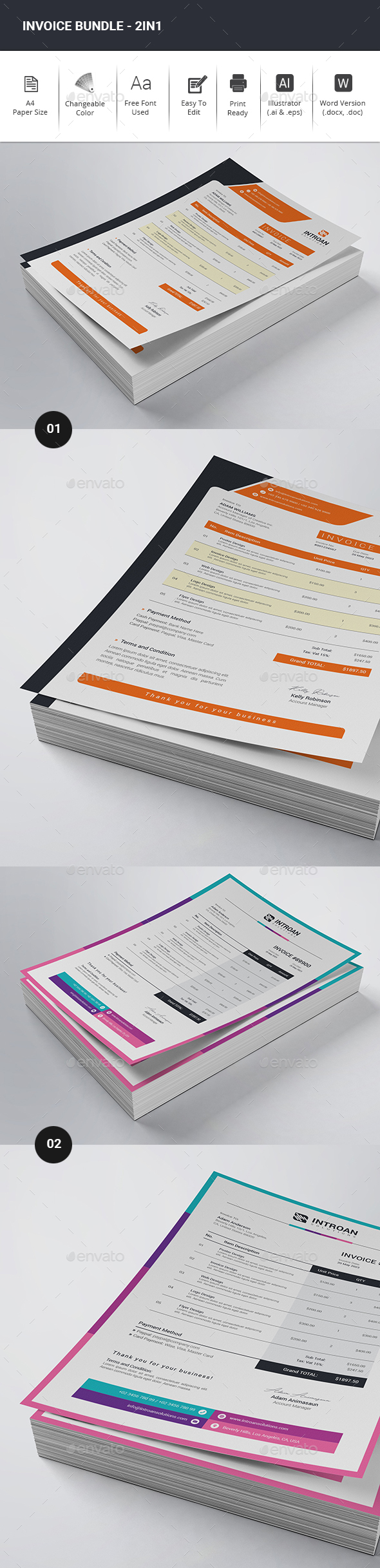 Business Proposal & Invoice Templates from GraphicRiver