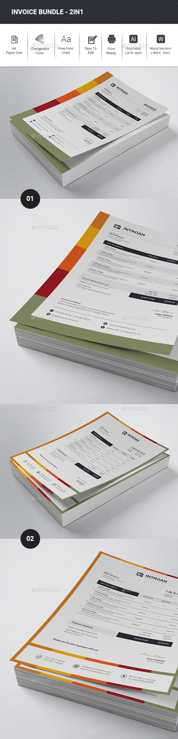 Business Proposal & Invoice Templates from GraphicRiver