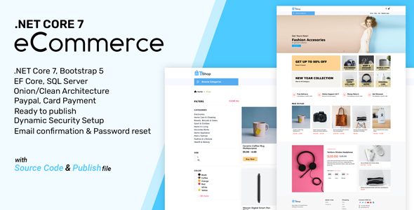 Net Core 7 Mvc Ecommerce Web Apps Ef Core Sql Clean Architecture Mediatr Cqrs Bootstrap