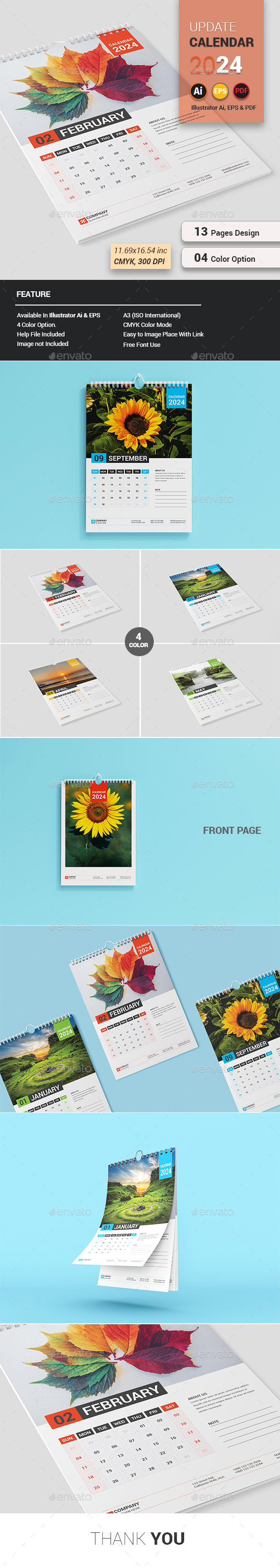 Calendar Templates & Designs from GraphicRiver