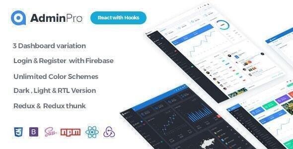 AdminPro React Dashboard Template | Graphicfort