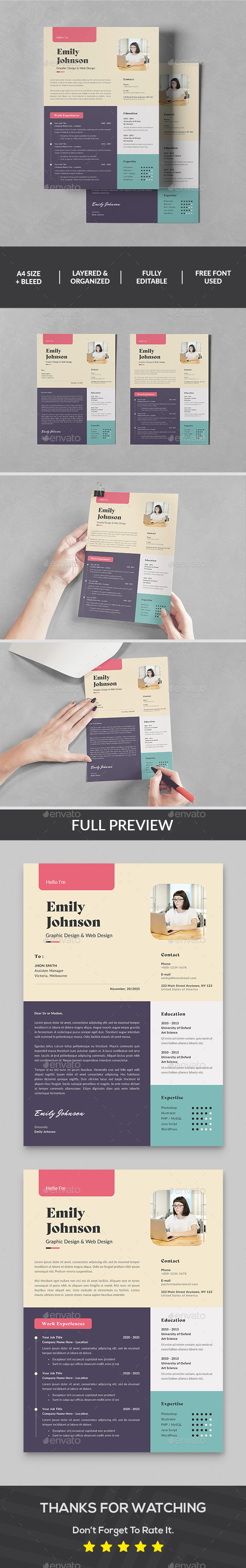 Resume Templates from GraphicRiver