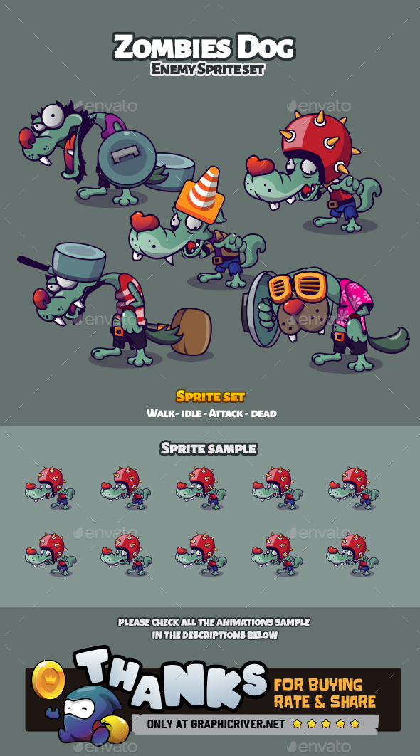 Game Sprites & Sheet Templates from GraphicRiver