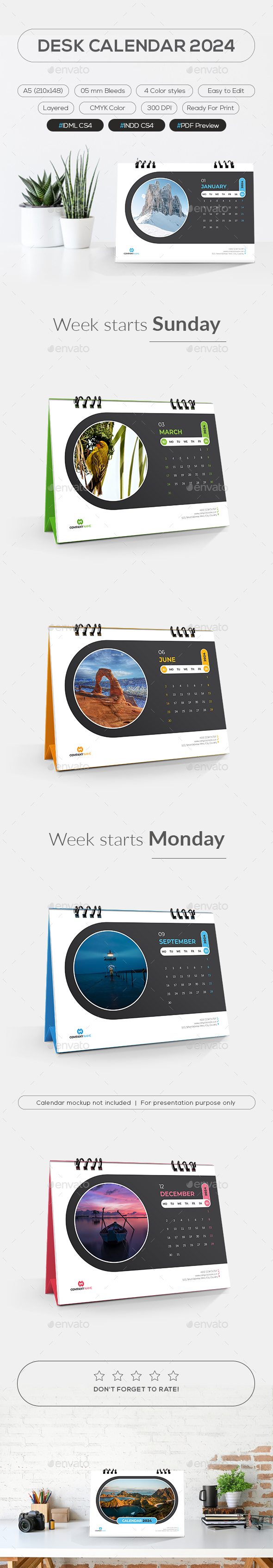 Calendar Templates & Designs from GraphicRiver