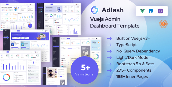Adlash - Vuejs Admin Dashboard Template - eThemePro