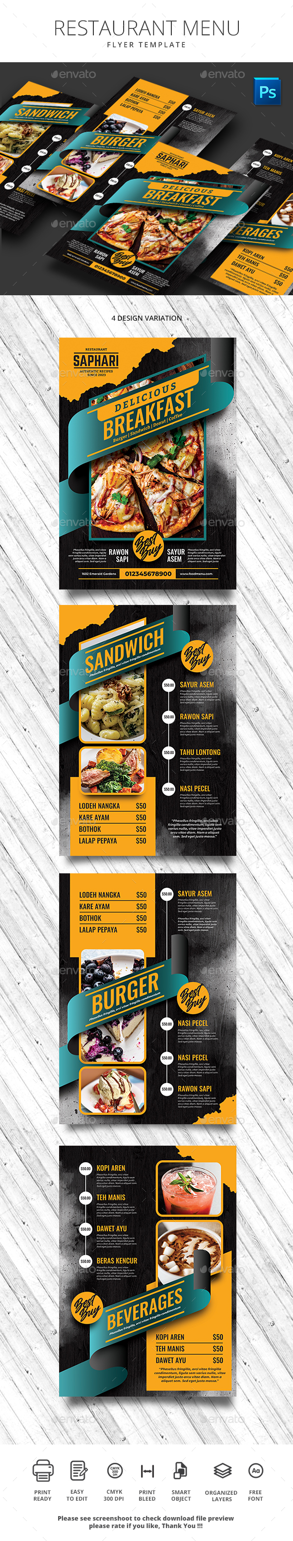 Menu Graphics, Designs & Templates | GraphicRiver
