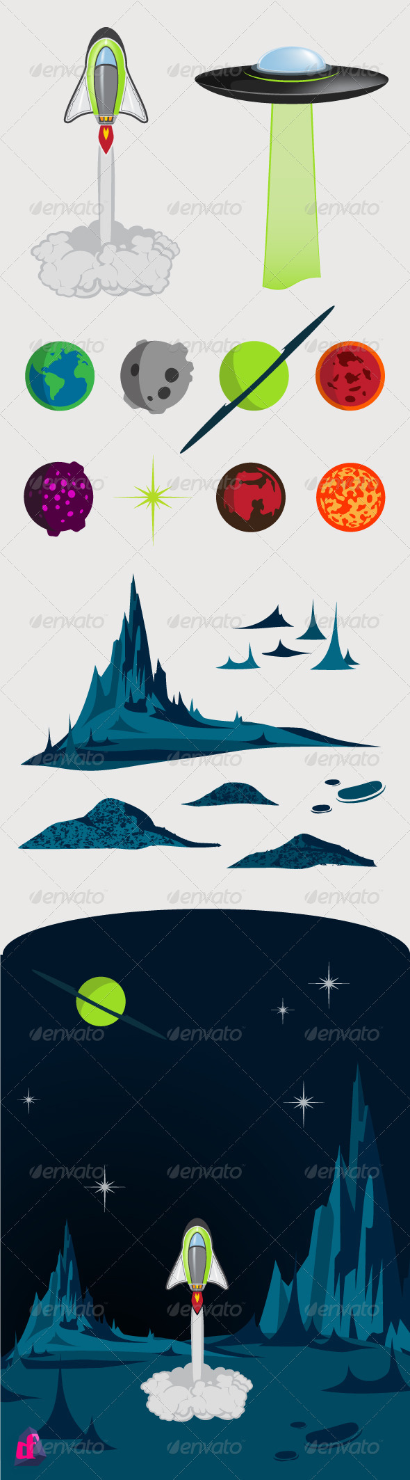 Space Graphics, Designs & Templates | GraphicRiver