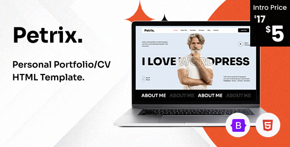 Petrix - Personal Portfolio/CV HTML Template | Graphicfort
