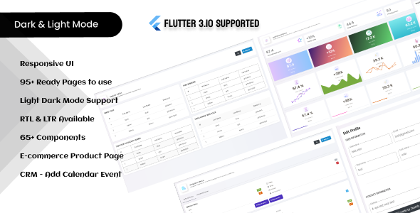 Make A Dashboard Flutter App With Flutter Templates, Apps and Components