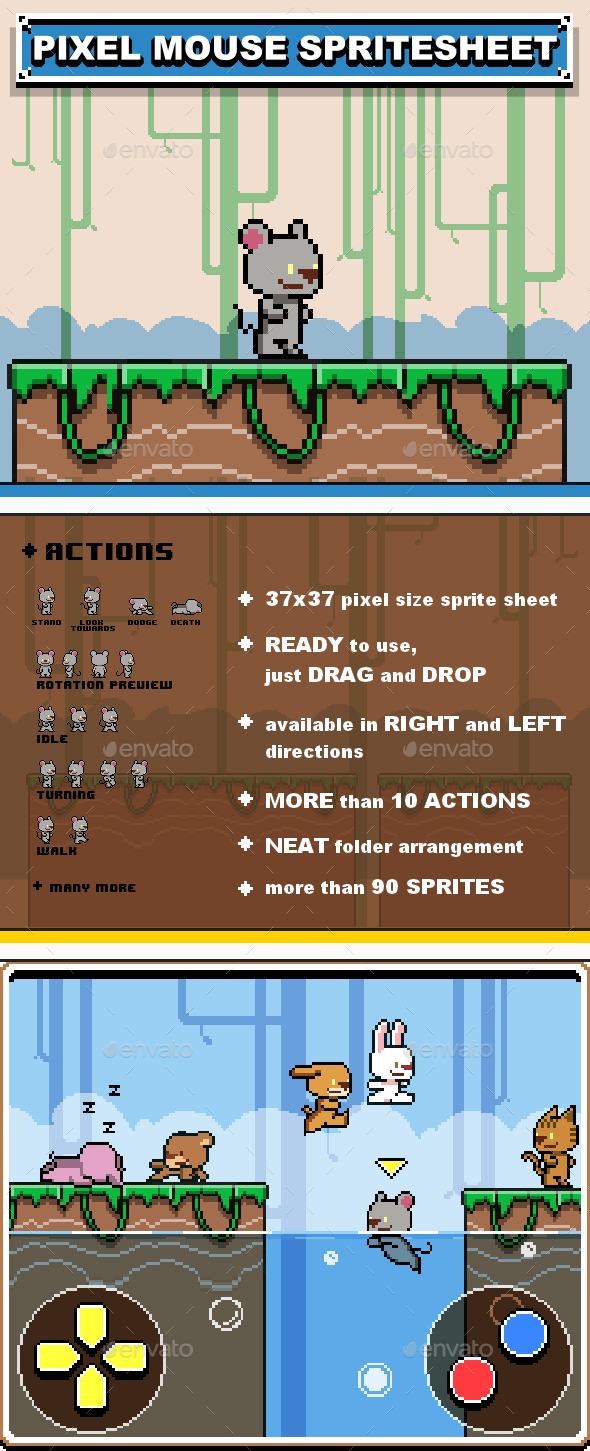 Game Sprites & Sheet Templates from GraphicRiver