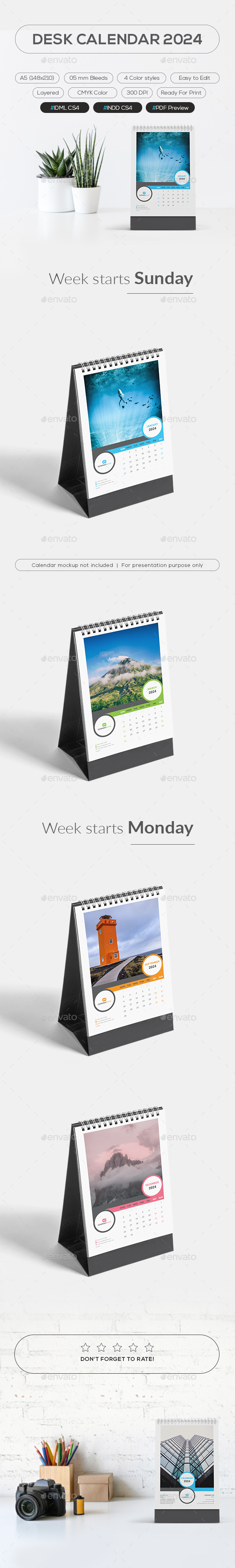 Calendar Templates & Designs from GraphicRiver