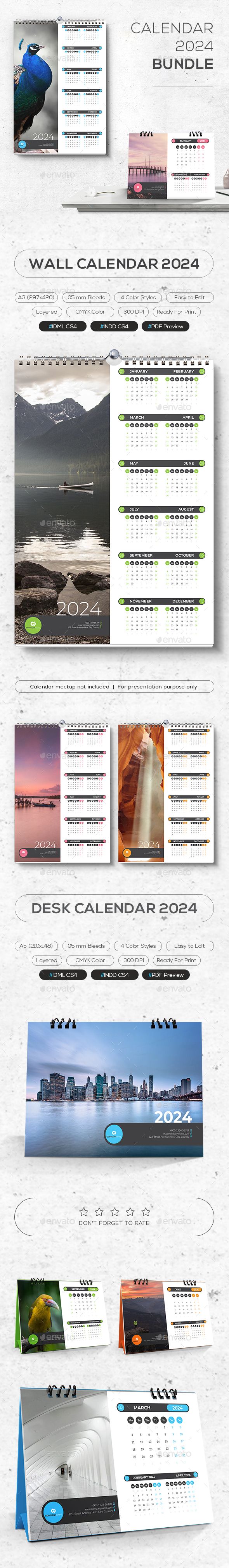 Calendar Templates & Designs from GraphicRiver