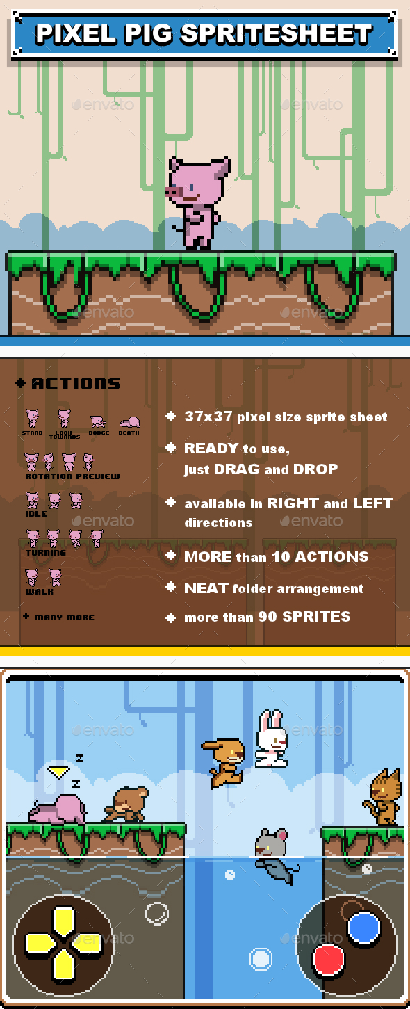 Game Sprites & Sheet Templates from GraphicRiver