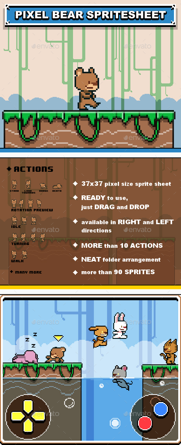 Game Sprites & Sheet Templates from GraphicRiver