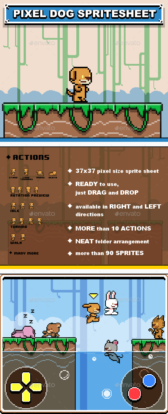 Attack Sprite Game Sprites & Sheet Templates from GraphicRiver