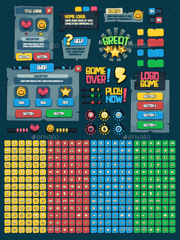 Game User UI Templates from GraphicRiver