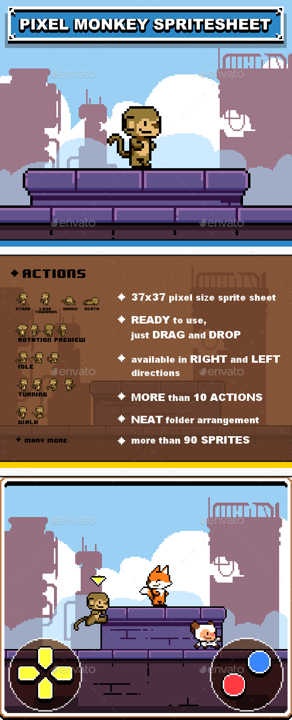 Game Sprites & Sheet Templates from GraphicRiver