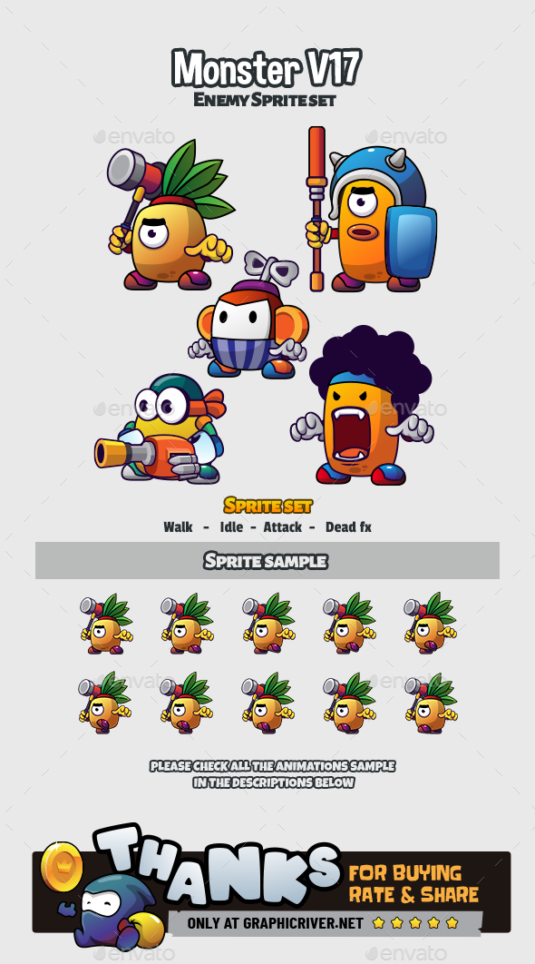 Game Sprites & Sheet Templates from GraphicRiver